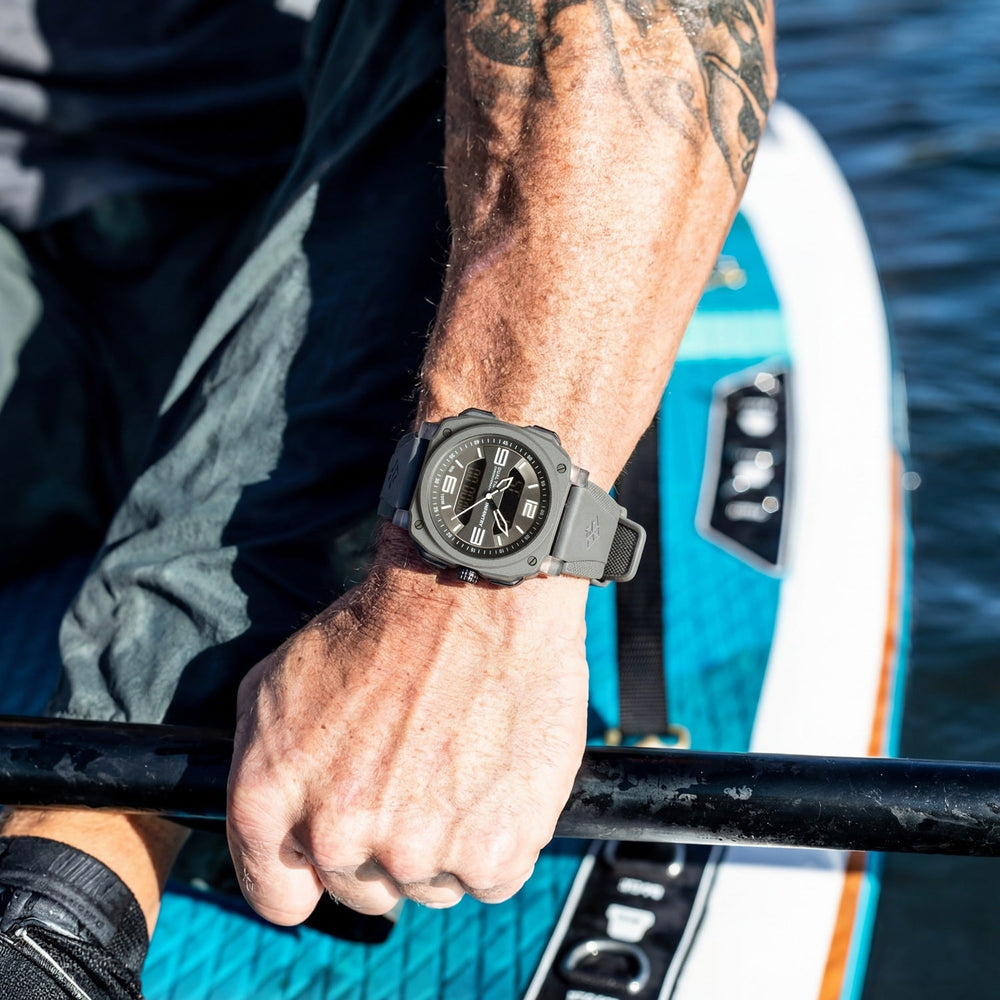 Analog Digital Watch: 47mm Square EDC Military Dual Time | Infantry®