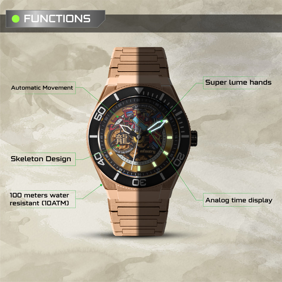 Transformers Watch | Rose Gold Mens Watch | Limited Edition Watches