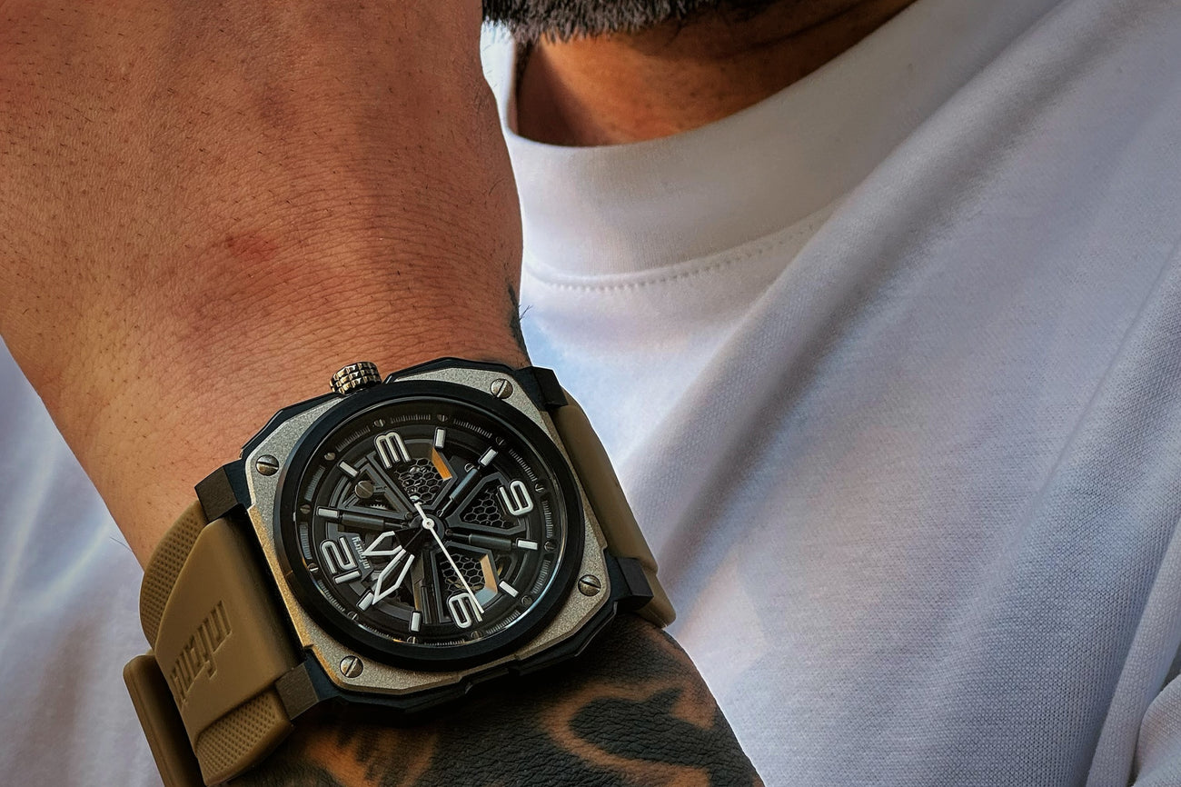 Square Dial Watches Men | Skeleton Mens Watch | Infantry® Modular 47 ...